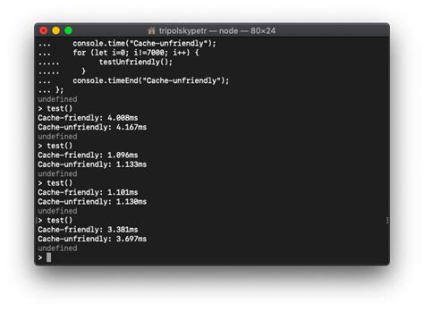 Javascript Возможен ли промах по кешу в Nodejs и как его получить