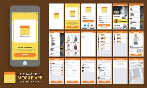 Layout For Material Design Ui Ux And Gui With Varied Login Screens Vector Safe Protection