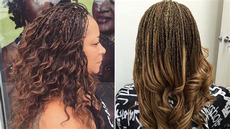 Micro Braids Hairstyles Wavy