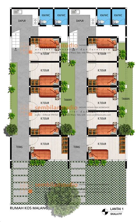 11 Denah Rumah Kos Kosan Denah Rumah