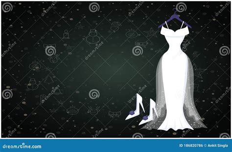 Mock Up Illustration Of Dress On Abstract Background Stock Vector Illustration Of Beauty