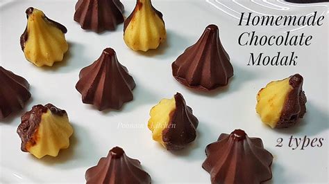 2 Types Of Chocolate Modak Recipe Made From Homemade Chocolate How To