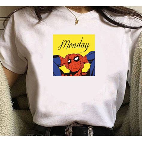 Camisa Camiseta Homem Aranha Monday Meme Unissex Shopee Brasil