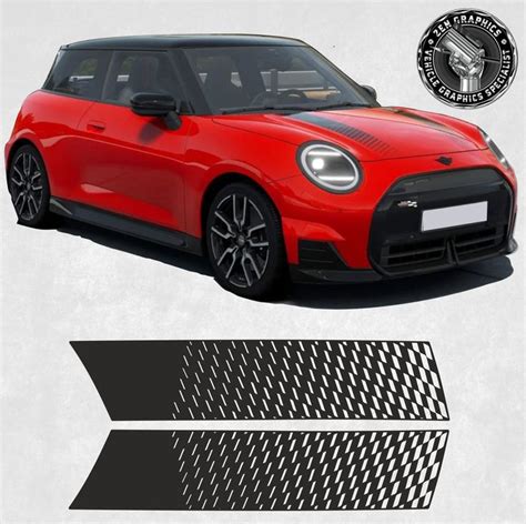 Bonnet Die Cut Stripes Kit To Fit Mini J01 Electric Cooper E Se Jcw 2024 Stickers Decals