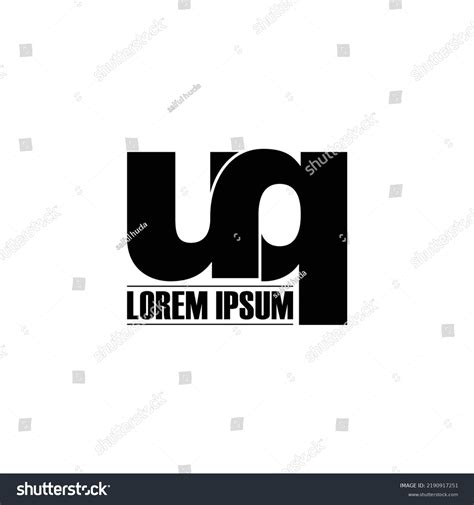 Letter Uq Simple Logo Design Vector Stock Vector Royalty Free