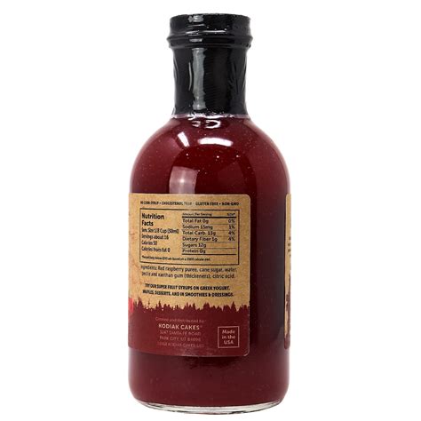 Kodiak Cakes Super Fruit Syrup Raspberrygluten Free Non Gmo