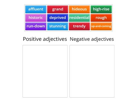 Outcomes Upper Intermediate Unit 2 About Town Adjectives Categorize