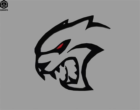 Hellcat Red Eye Logo 3d Stl Dodge Challenger Red Eye Etsy