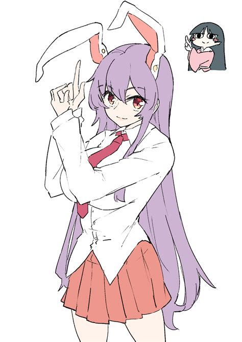 Reisen Udongein Inaba And Houraisan Kaguya Touhou Drawn By Deetamu