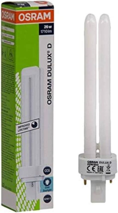 Osram Dulux D 26w Cfl 2 Pin Bulb Daylight Pack Of 5 Compact