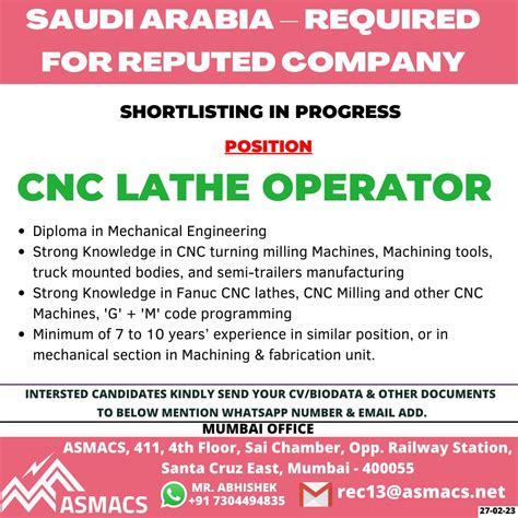 REQUIRED FOR REPUTED COMPANY SAUDI ARABIA Jobs In Saudi Arabia