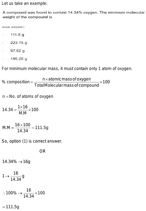 Molar Mass Formula