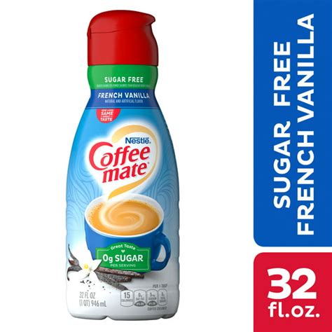 Nestle Coffee Mate Sugar Free French Vanilla Liquid Coffee Creamer 32