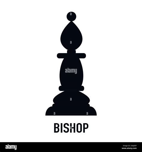 Black Chess Bishop Piece On White Background Stock Vector Image And Art