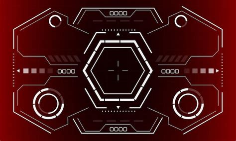 Premium Vector Hud Scifi Hexagon Interface Screen White Hexagon