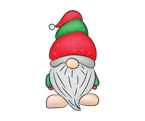 Cute Christmas Gnome Vector Drawing Illustration Design 21082556 Vector