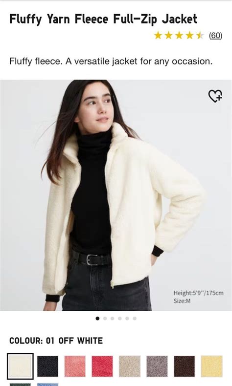 Uniqlo Fluffy Yarn Fleece Womens Fashion Coats Jackets And