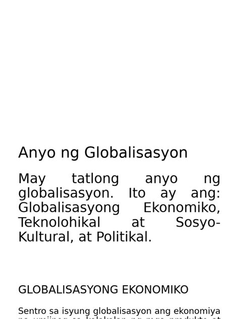 Globalisasyon Pdf