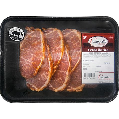 Campovilla Lomo adobado de cerdo ibérico peso aproximado bandeja 450 g