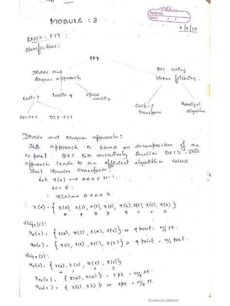 Dsp Module3 Radix Fft Pdf