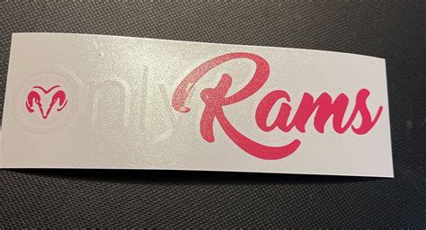 Only Rams Decal Etsy