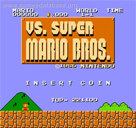 Vs Super Mario Bros Arcade Artwork Title Screen