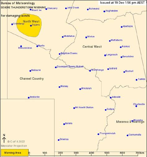 Severe Thunderstorm Warning Issued For Parts Of North West Queensland