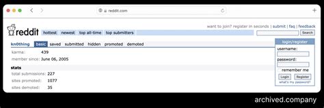 Reddit 2005 Archived