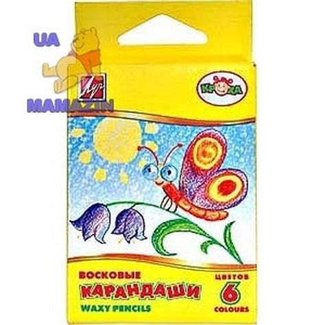 Олівець восковий трикутний крихітка 6 кол 290106 — ціна 48 грн у каталозі Олівці Купити