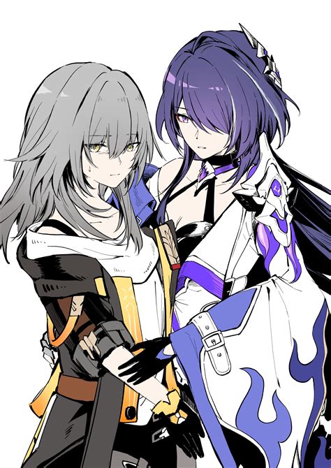 Trailblazer Stelle And Acheron Honkai And More Drawn By Sen Jin Chen Danbooru