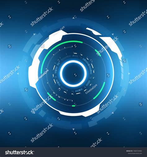 Futuristic Sci Fi Hud Circle Element Abstract Hologram Design Background Virtual Reality