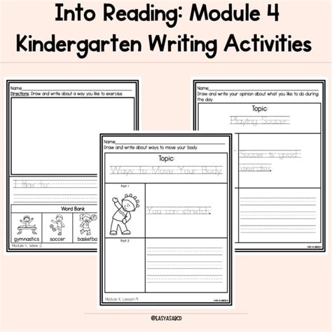 Into Reading Module 4 Writing Activities By Easy As Abcd Tpt