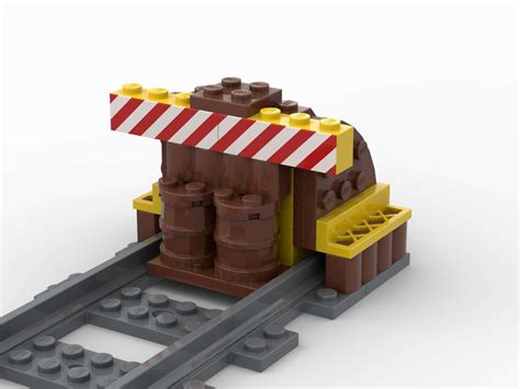 Lego Moc Wood Buffer Stop For Train By Penumbra12 Rebrickable Build