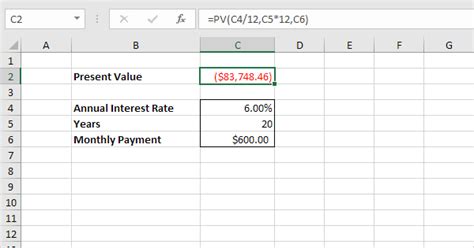 investment or annuity in excel easy formulas