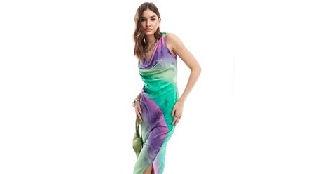 Closet Bias Cut Satin Maxi Dress Lyst Uk