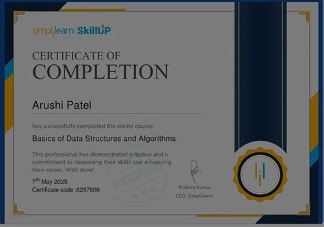 datastructures algorithms programming certification