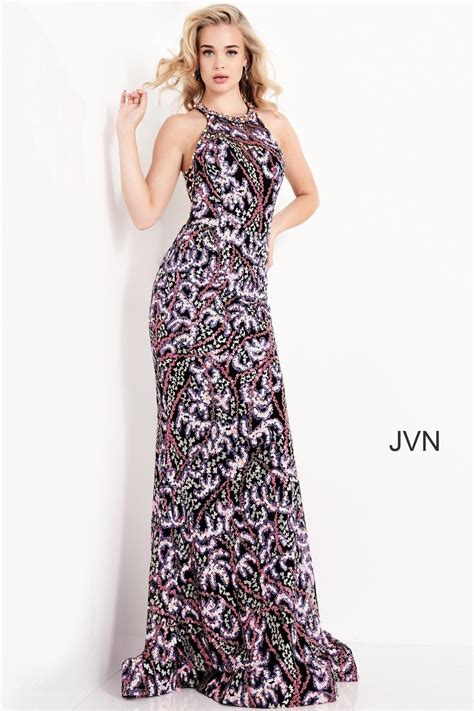 Multi Jovani 05748 Embellished Open Back Prom Dress For 4180 The