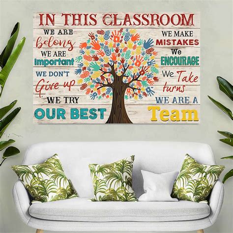 Teacher Poster In This Classroom We Are A Team Wall Art MrDad Store