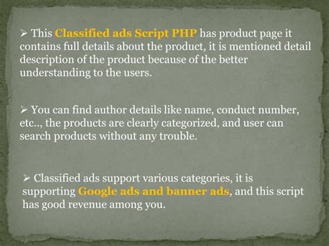 Ppt Classified Script Classified Ads Script Php Powerpoint