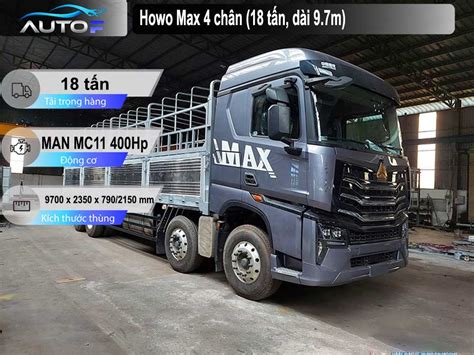 Howo Max 4 Chân 18 Tấn Dài 9 7m
