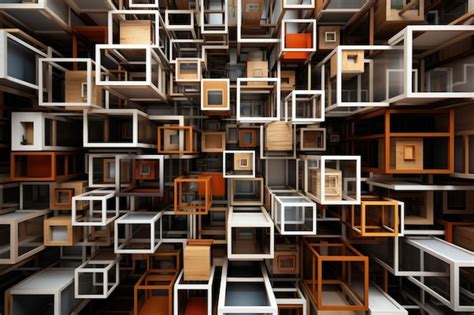 Premium AI Image Abstract Architectural Background Made Of Wooden