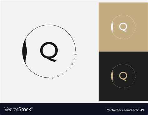 Minimalistic Circle Logo Design Minimal Logotype Vector Image