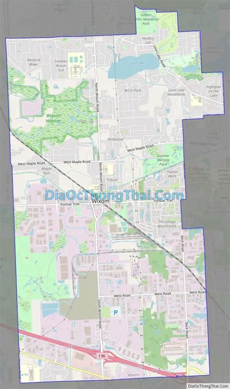 Map of Wixom city - Thong Thai Real