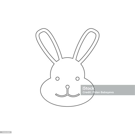 토끼 외곽선 아이콘입니다 부활절 그림 아이콘의 요소입니다 기호와 기호는 웹 로고 모바일 앱 Ui Ux에 사용할 수 있습니다 0명에 대한 스톡 벡터 아트 및 기타 이미지