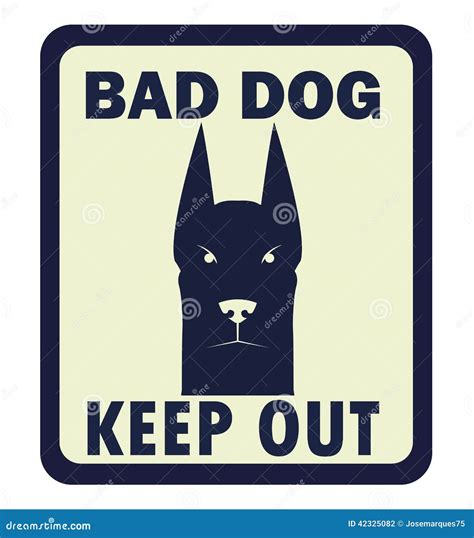 Beware Of Dog Sign Vector Stock Vector Illustration Of Danger 42325082