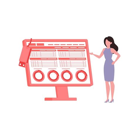 Premium Vector The Girl Is Checking For System Updates