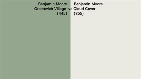 Benjamin Moore Greenwich Village Vs Cloud Cover Side By Side Comparison