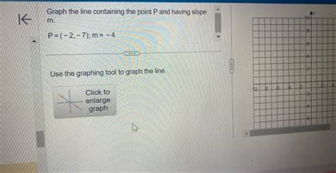 solved graph the line containing the point p and having