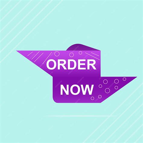 Ordene Ahora Banner Insignia Icono Vector Ilustración Vector Premium