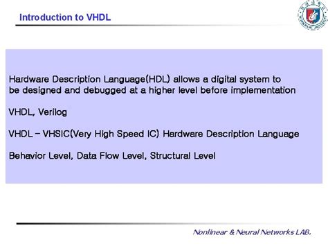Nonlinear Neural Networks Lab Chapter 10 Introduction To